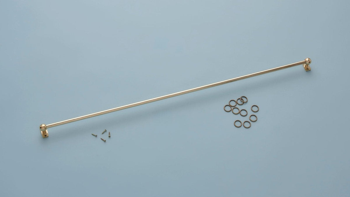 Classic cafe pole - brass - face fit - 75cm